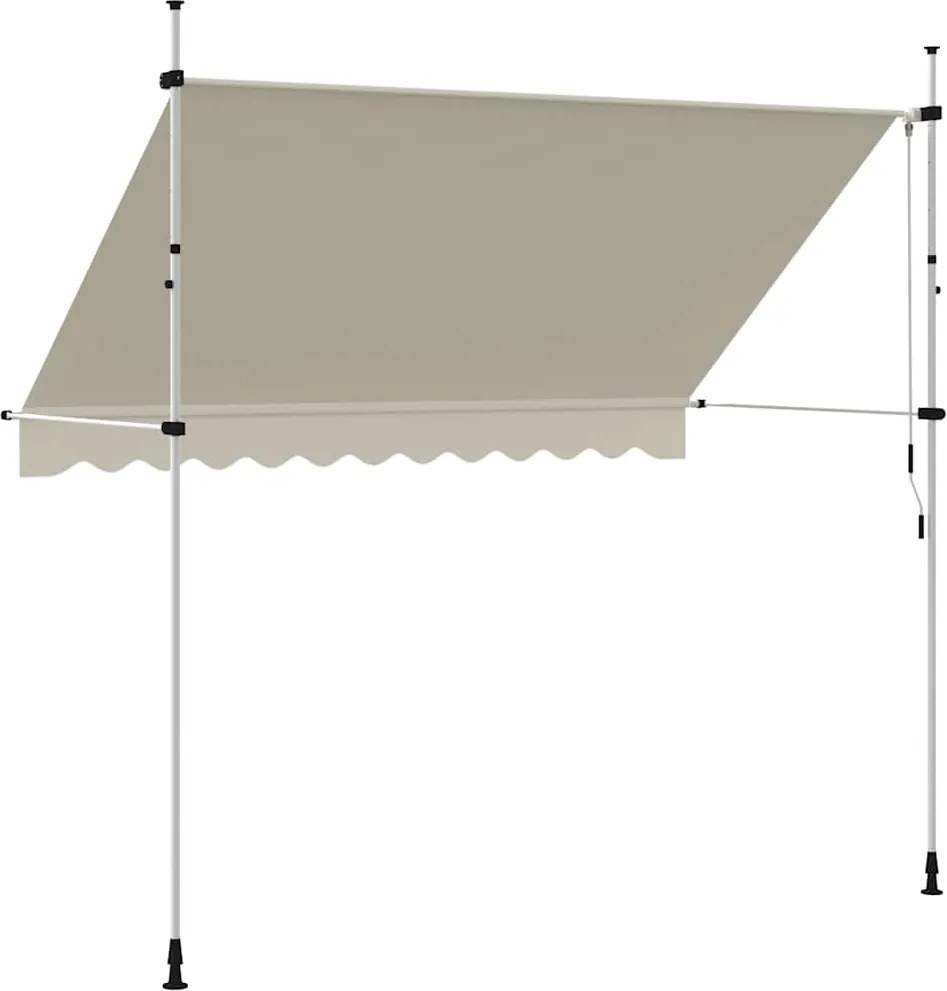 Ručně zatahovací markýza 300 cm krémová 143696
