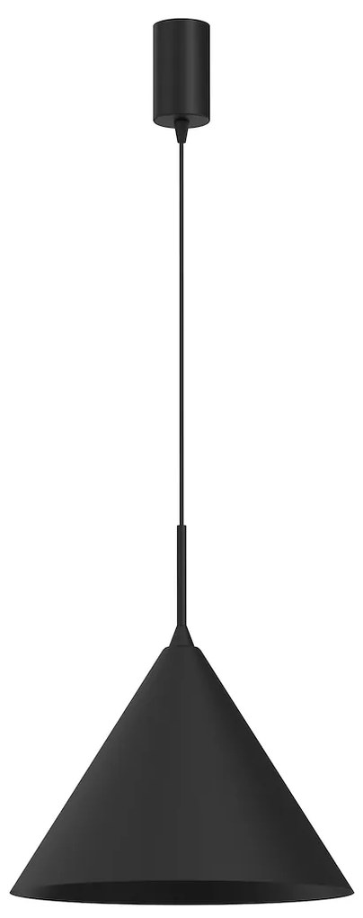 Závěsné svítidlo Capital, 1x černé kovové stínítko, (fi 32cm), b