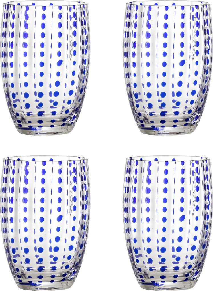BLOOMINGVILLE Set 4 sklenic BRINLEY modrá 350 ml 82072202