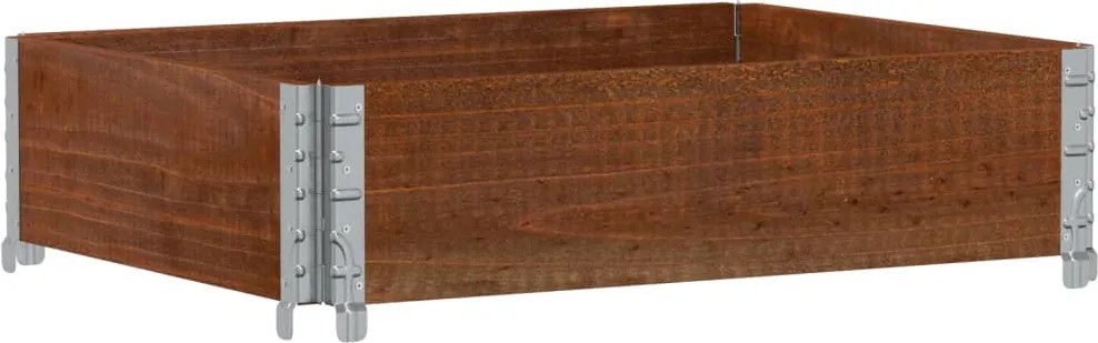 Zahradní truhlík hnědý 80 x 60 cm masivní borové dřevo 3295838