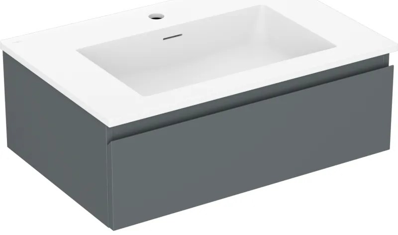 Mexen Orio koupelnová skříňka 70 cm s umyvadlem Otis, 1 zásuvka, grafit mat/bílá mat - 91A10-07023-1-BF66-W18M01