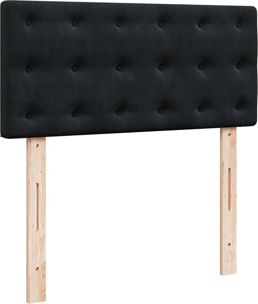 Box spring postel s matrací černá 90x190 cm samet 3287616