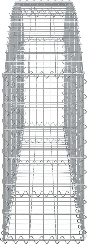 Klenutý gabionový koš 200 x 30 x 60/80 cm pozinkované železo 153463