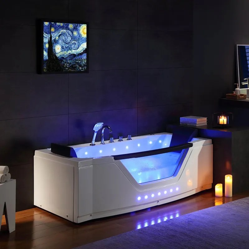 BPS-koupelny Hydromasážní vířivá vana Uran 931 170x76 s ohřevem vody