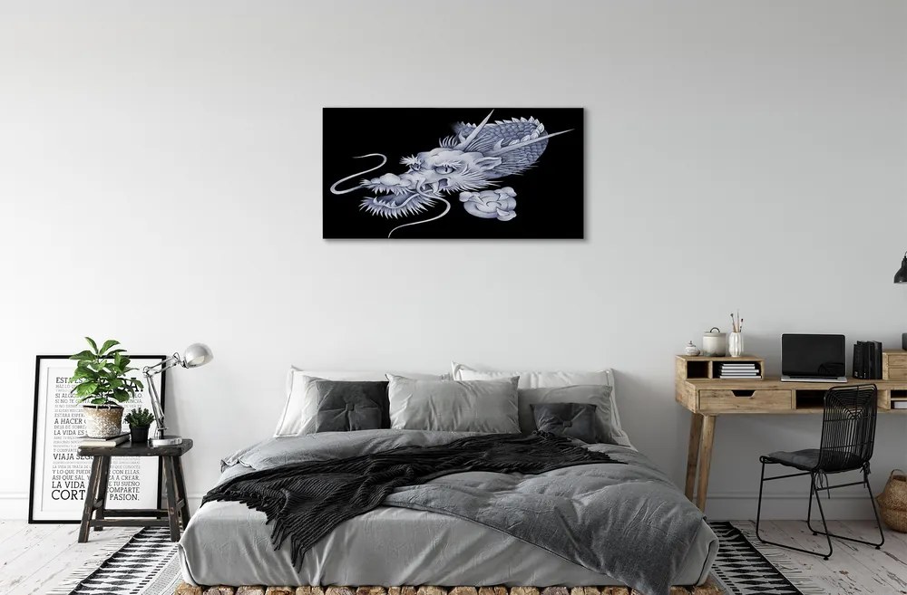 Obrazy na plátně Japonský drak 140x70 cm