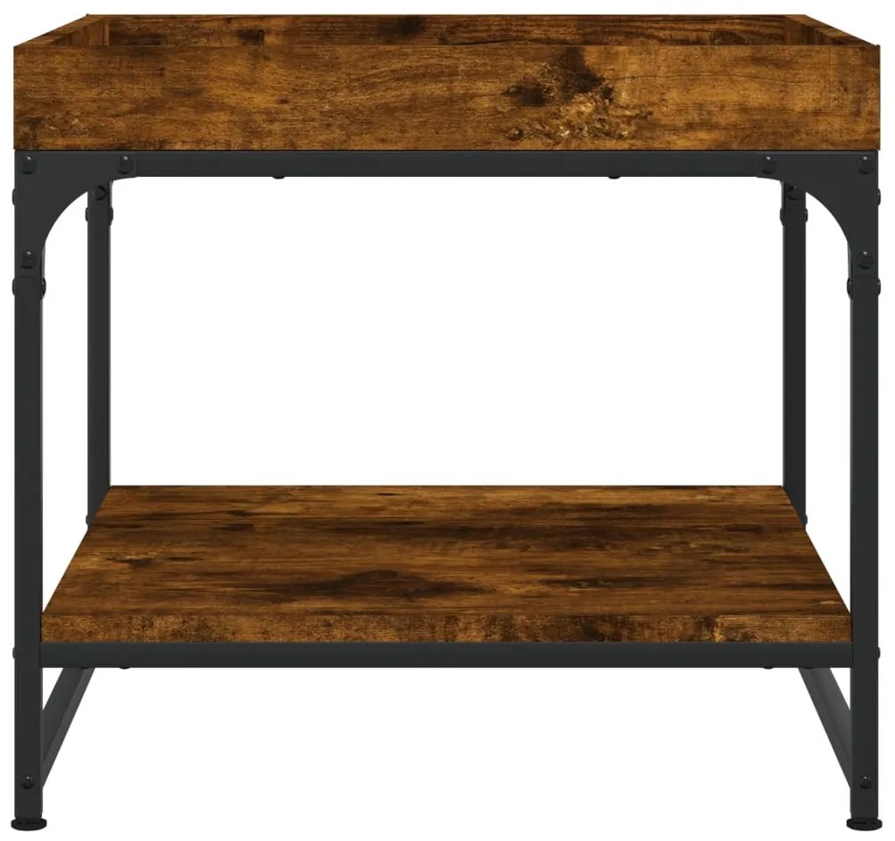 Konferenční stolek kouřový dub 49,5x49,5x45 cm kompozitní dřevo - Default Title