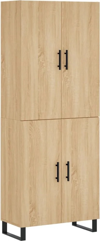 Skříň highboard dub sonoma 69,5 x 34 x 180 cm kompozitní dřevo 3195702