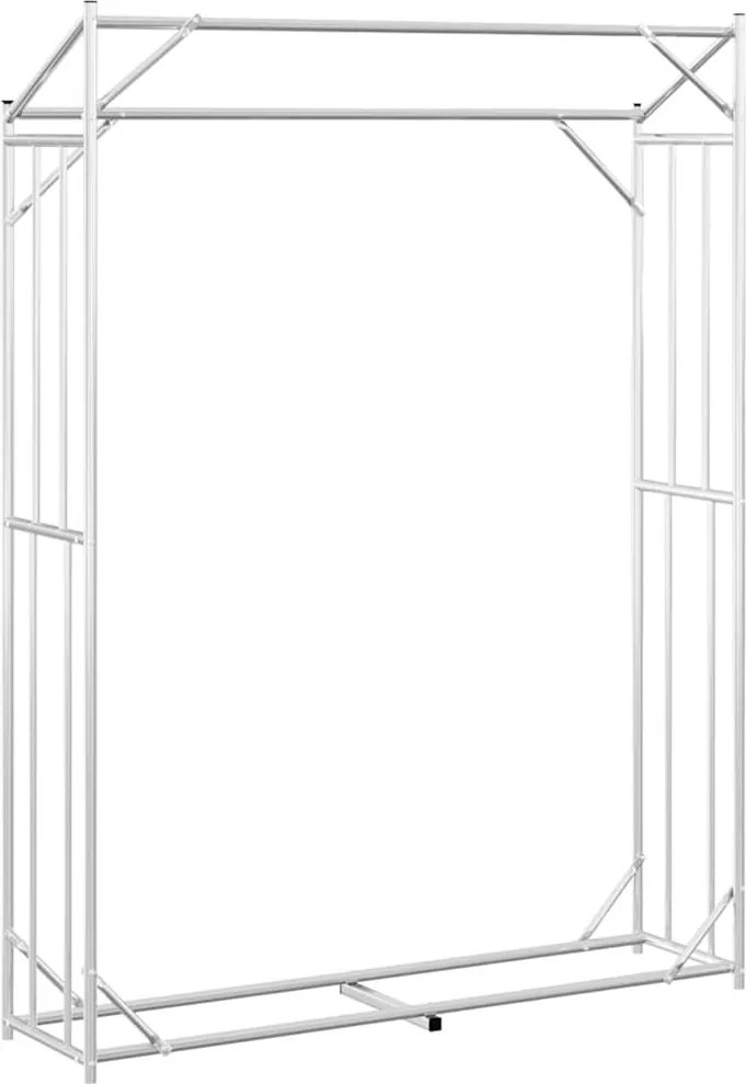 vidaXL Stojan na palivové dřevo s krytem proti dešti 150x40x200 cm [4104952]
