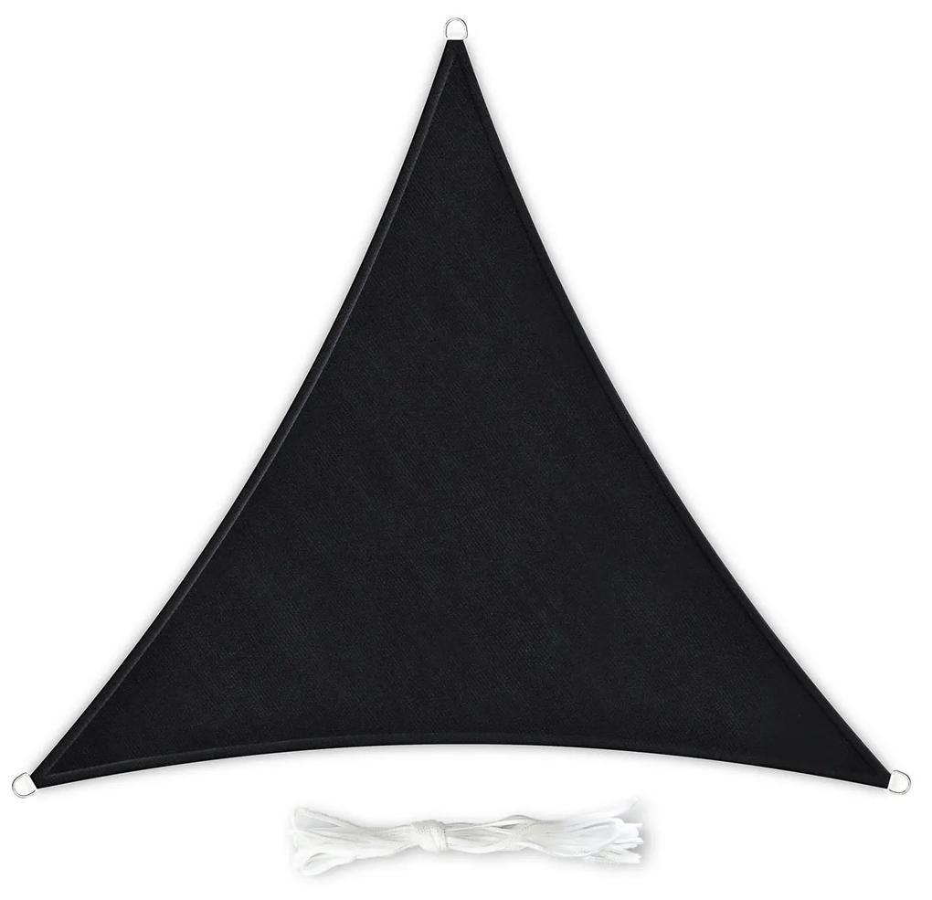 Trojúhelníková sluneční clona, 4x4x4m, polyester, prodyšná