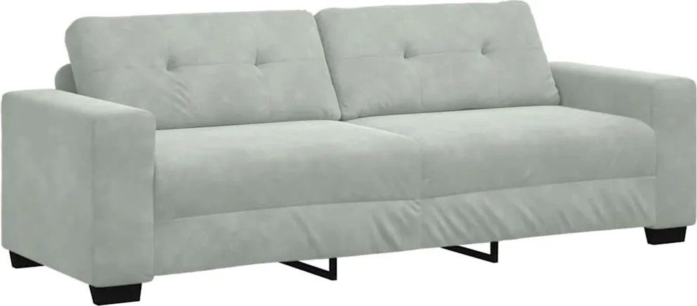Set pohovek 3 ks Světle šedá samet 3324639