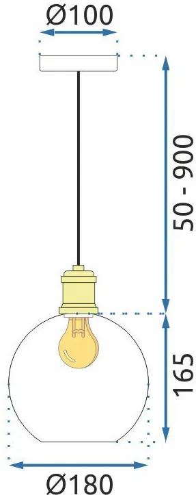 Toolight Závěsné svítidlo APP1007-1CP O Bílá