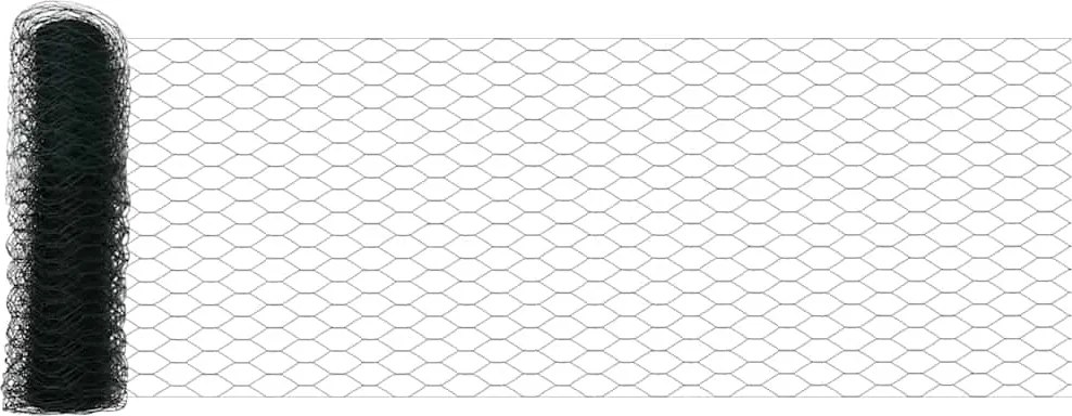 Hexagonální kotvení plotu 10 x 0,6 m Ocel potažená PVC Zelená 3352631