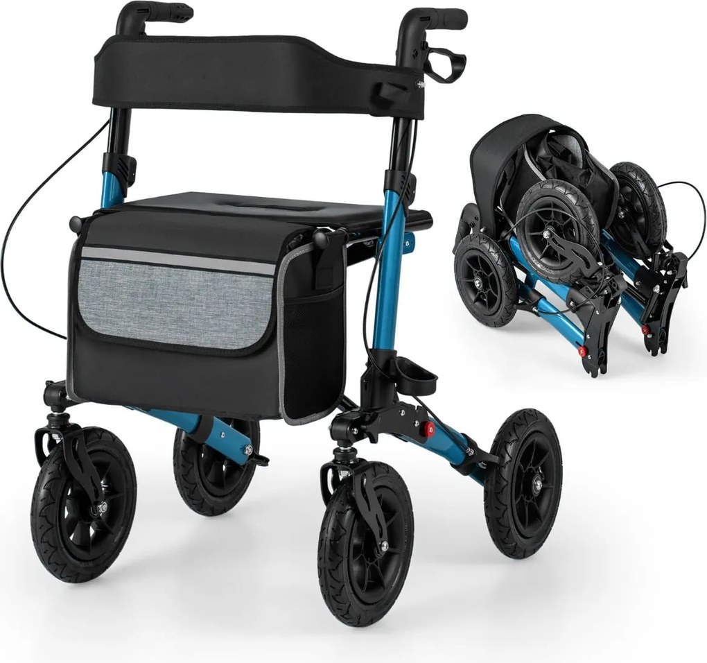Costway Roller s pneumatikami, skládací a lehký s hliníkovým sedadlem do 140 kg