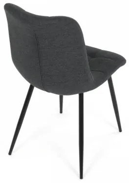 Jídelní židle šedá látka černé kovové nohy DCL-193 GREY2