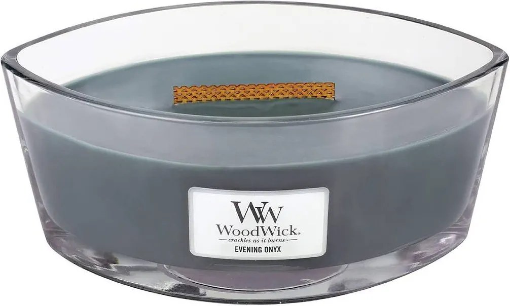 WoodWick – HearthWick vonná svíčka Večerní onyx, 453 g