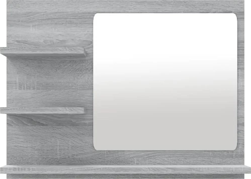vidaXL Koupelnové zrcadlo 60 x 10,5 x 45 cm dřevotříska [815661] Barva: bílá s vysokým leskem
