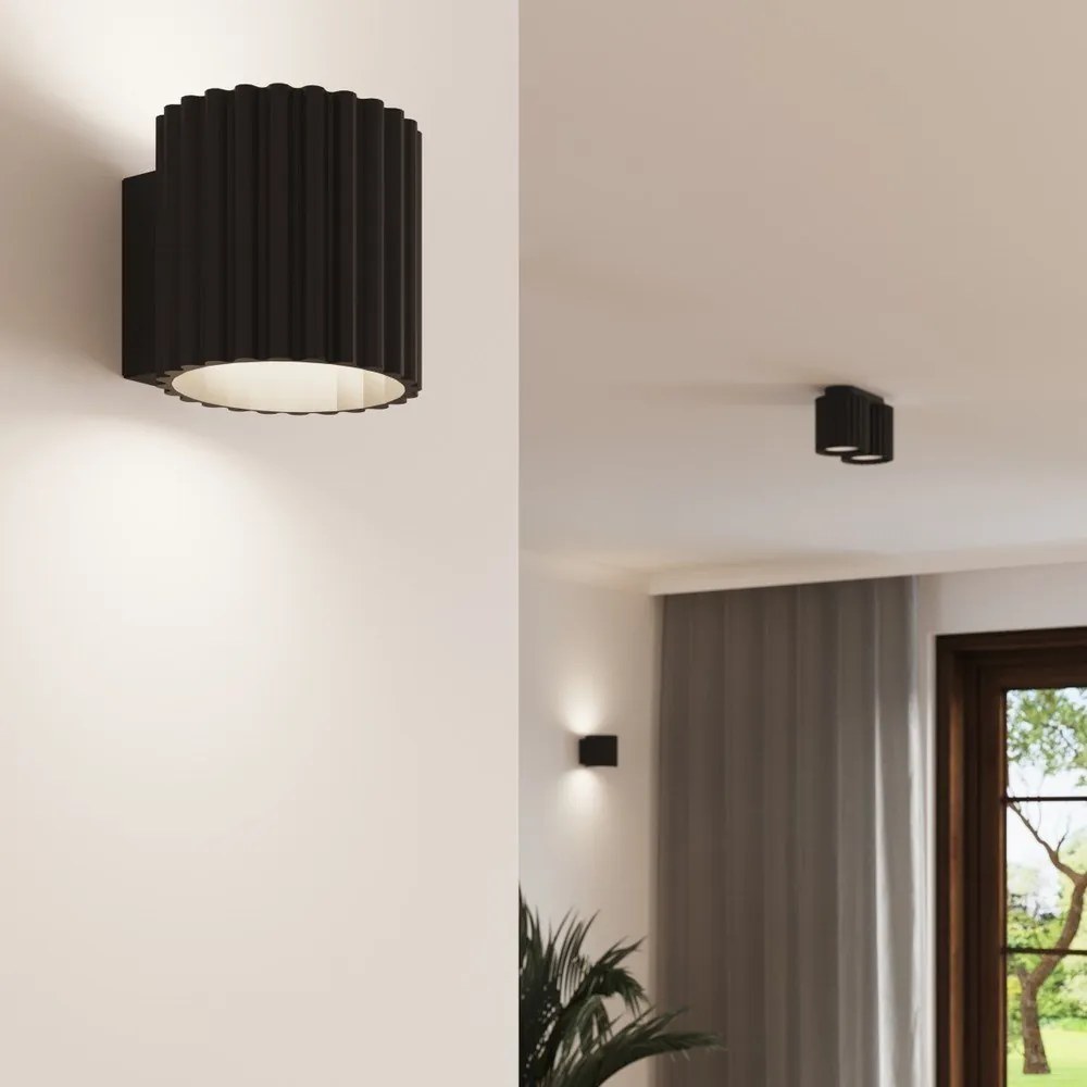 Černé kovové bodové svítidlo 10x21 cm Zora – Sollux