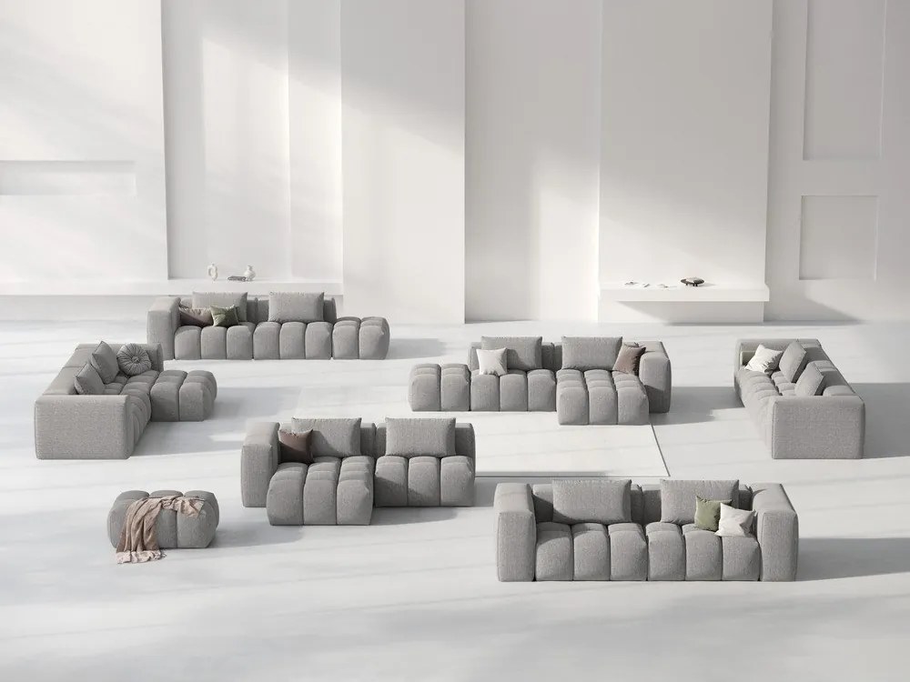 Šedá rohová pohovka (levý roh/s lenoškou) Verona – Cosmopolitan Design