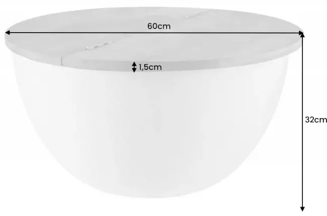 Massive home | Konferenční stolek ORIENT STORAGE 60 CM bílý masiv mango, II.