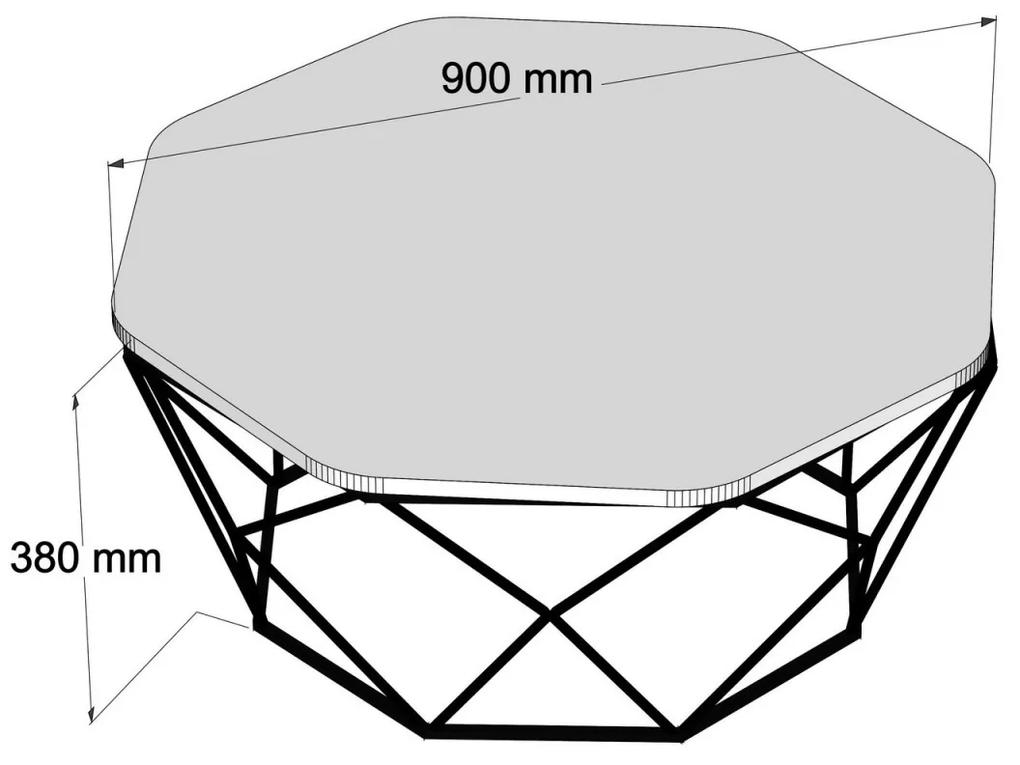 Konferenční stolek Diamond 90 cm dub