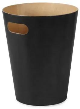 UMBRA Odpadkový koš WOODROW 28 cm černá/přír.