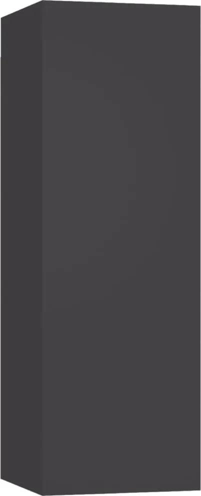 vidaXL TV skříňky 4 ks 30,5 x 30 x 90 cm kompozitní dřevo [3078951] Barva: Černá