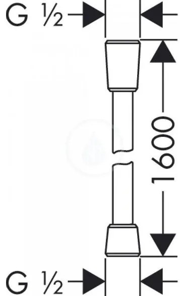 Hansgrohe Hadice Sprchová hadice Isiflex 1,60 m 28276460