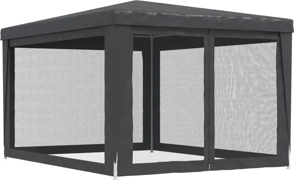 Party stan se 4 síťovanými bočnicemi antracitový 3 x 4 m HDPE 319234