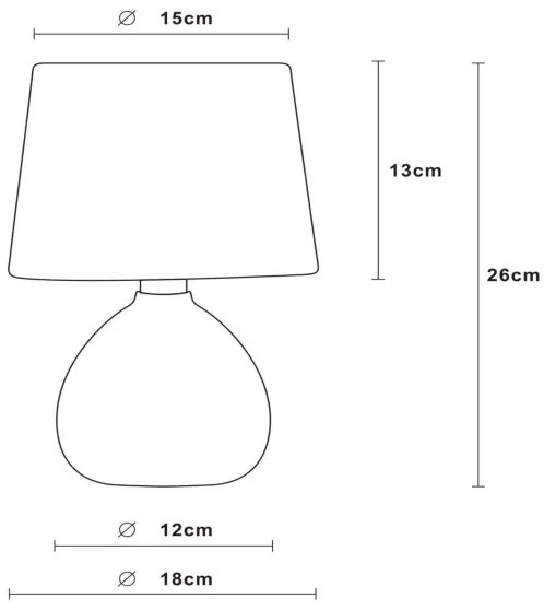 Lucide 47506/81/43 - Stolní lampa RAMZI 1xE14/40W/230V 26cm