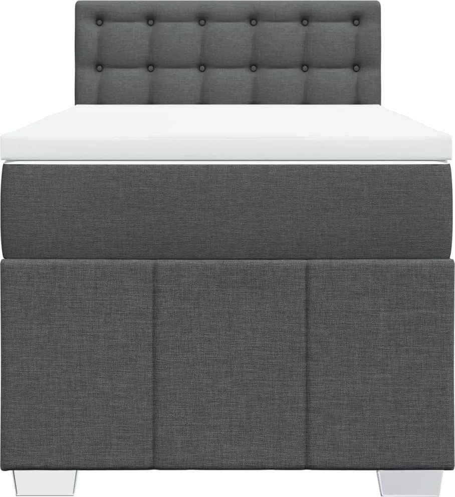Box spring postel s matrací tmavě šedá 80 x 200 cm textil 3286910