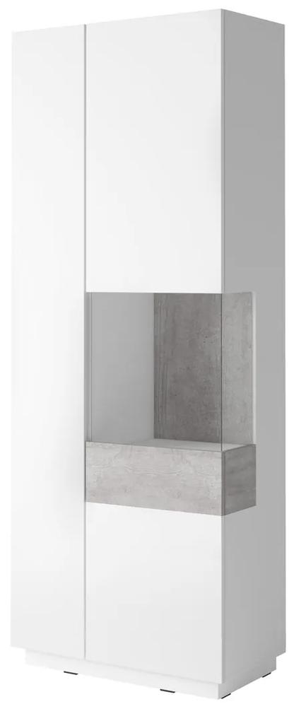 Vitrína Stacey Typ 13 (beton + bílá). 1030490