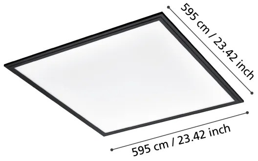 Eglo 900819 - LED Stropní svítidlo SALOBRENA LED/33W/230V 60x60 cm černá
