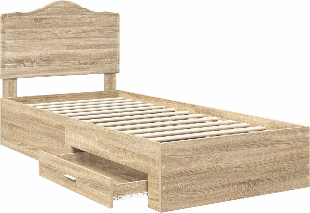 Rám postele se zásuvkou Sonoma dub 90 x 200 cm Kompozitní dřevo 3413650