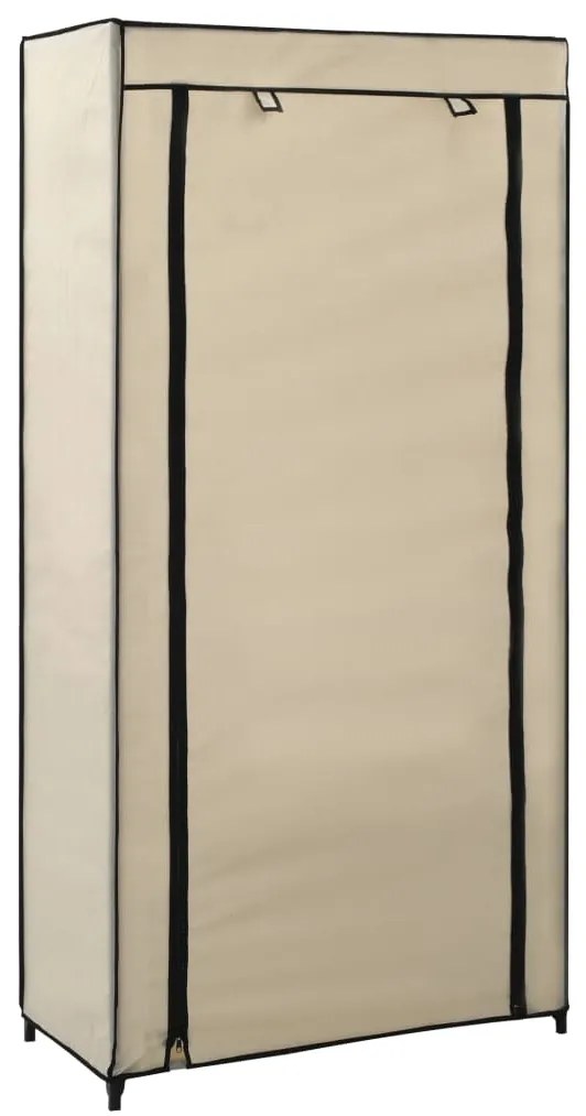Botník s potahem krémový 58 x 28 x 106 cm textil 282429