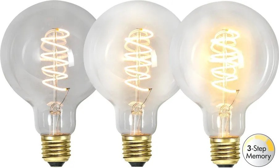 Teplá LED stmívatelná filamentová žárovka E27, 4 W Spiral Filament – Star Trading
