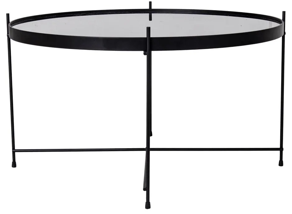 Černý kulatý konferenční stolek ø 70 cm Venezia - House Nordic