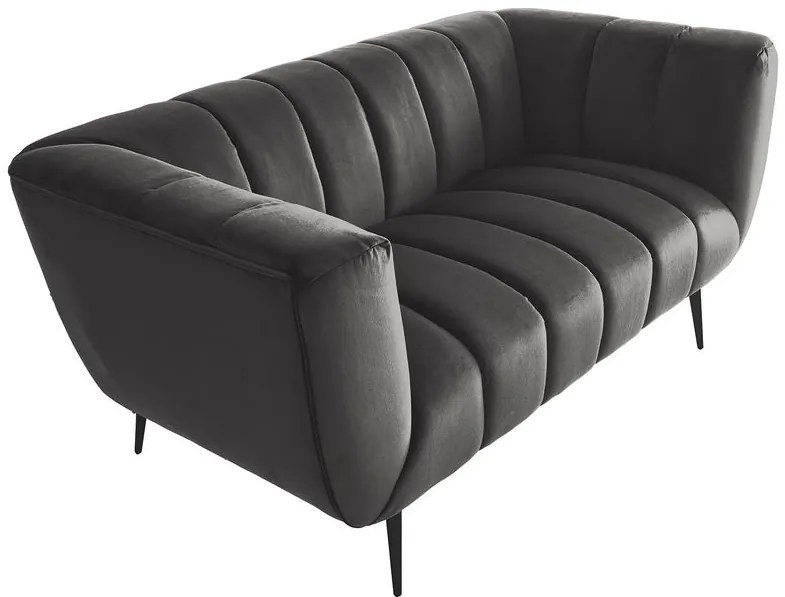 Designová sedačka Nikolai 165 cm šedý samet