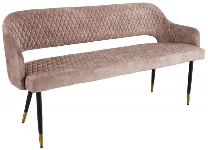 Lavička Paris 160cm champagne greige velvet/ 43682