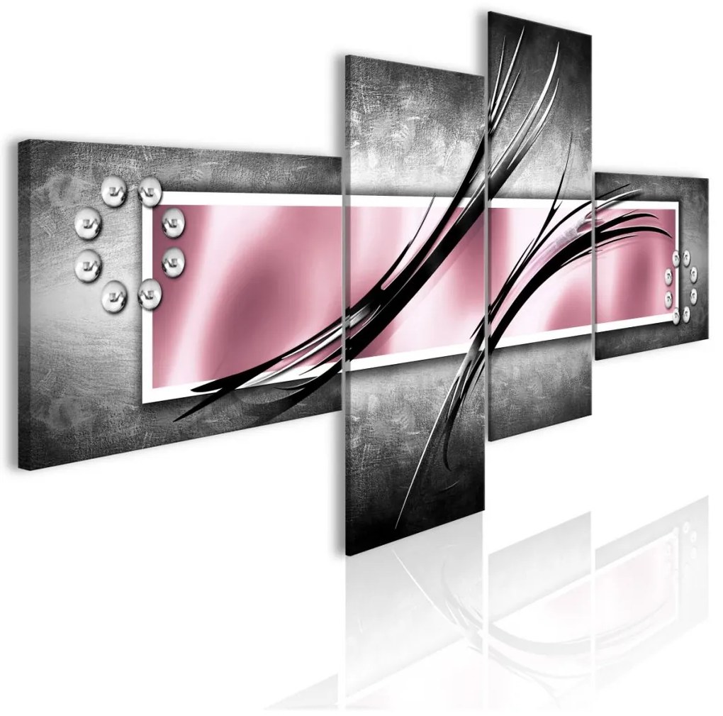 Murando DeLuxe Atypický abstraktní obraz - růžový Velikost (šířka x výška): 100x46 cm