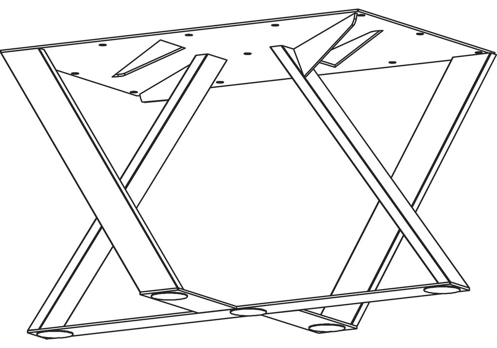 Havlíček truhlářství Jídelní dubový stůl SIMA - podnož ocel surová/ deska palisandr