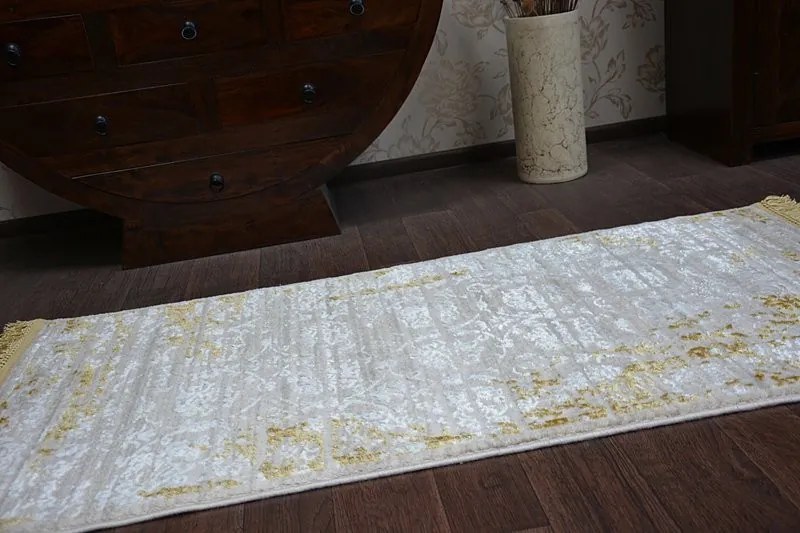 Kusový koberec MANYAS Xia hnědo-krémový