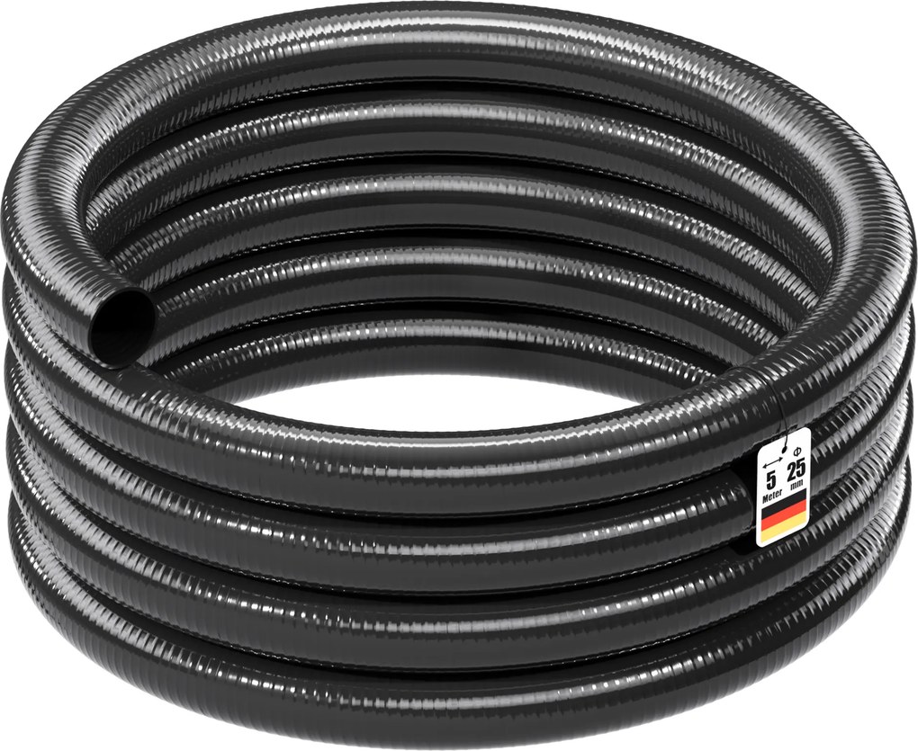 Tlaková hadice Wiltec – 5 m, 25 mm, černá (92982)