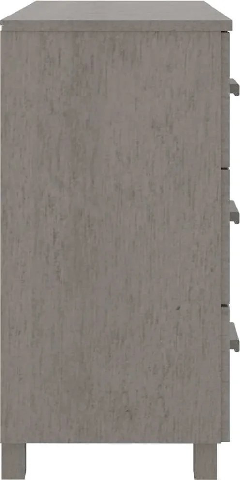 Příborník HAMAR světle šedý 90 x 40 x 80 cm masivní borovice 340431