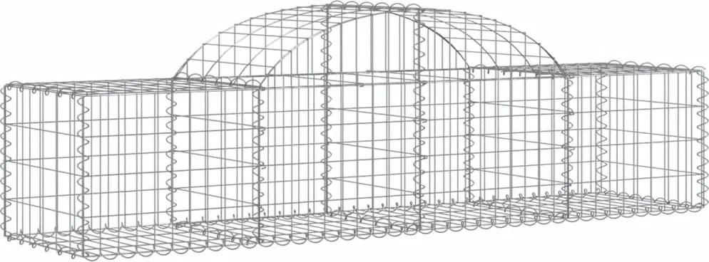 vidaXL Klenuté gabionové koše 9 ks 200x50x40/60 cm pozinkované železo [3146264]