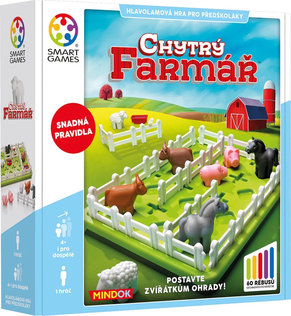 MINDOK HRA SMART Chytrý farmář hlavolam pro 1 hráče mn354