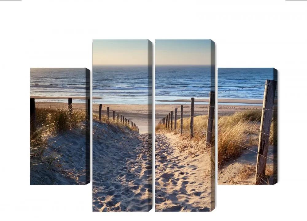 Vícedílný obraz Pláž Severního Moře 3D Nedostatek Nedostatek Přírodní plátno 200x150