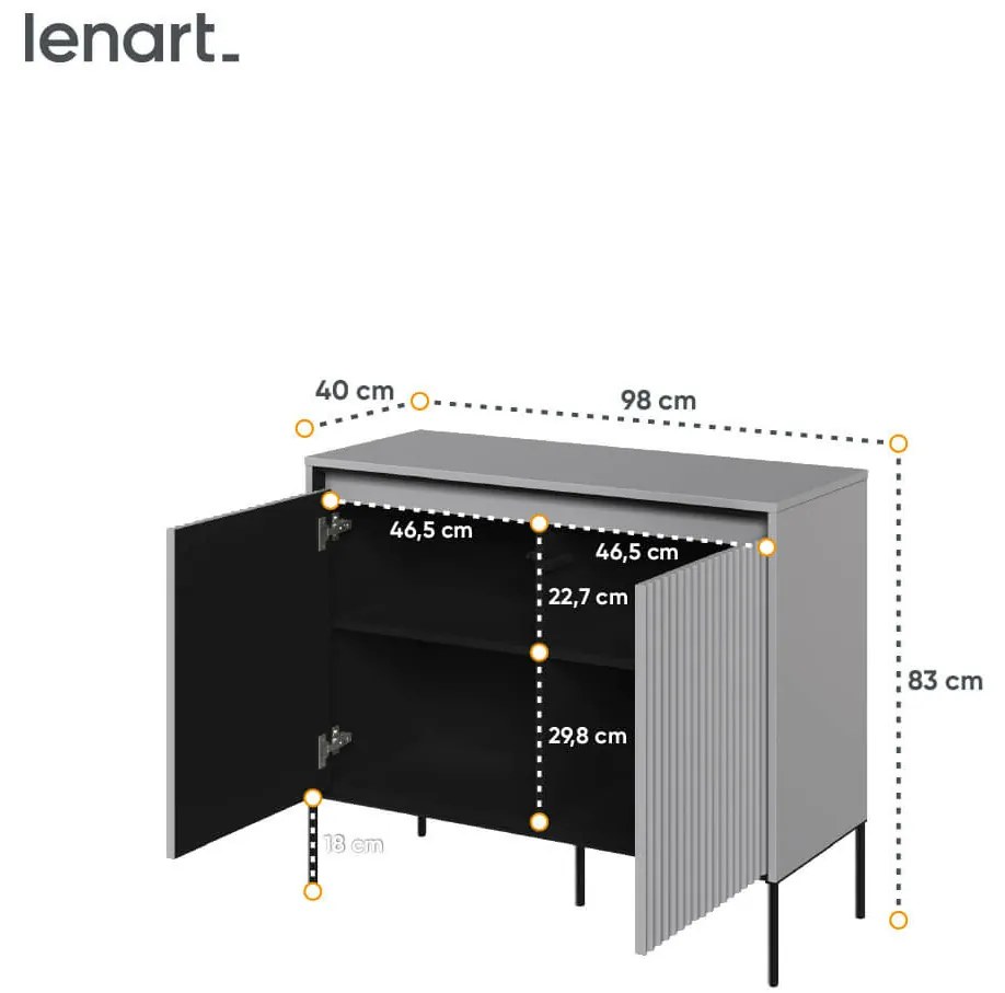 Lenart Komoda Trend TR-02 - šedá