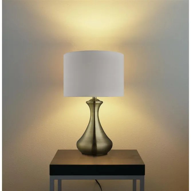 Searchlight EU2750AB Stmívatelná dotyková stolní lampa IVORY patina