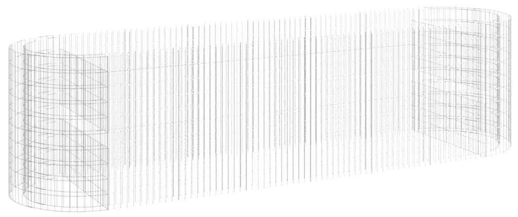 vidaXL Gabionový vyvýšený záhon pozinkované železo 400 x 100 x 100 cm