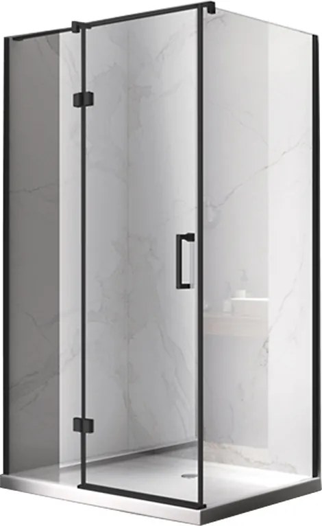 BPS-koupelny Obdélníkový sprchový kout ZES KZ03D BL 120x100 černá/transparent - bez vaničky